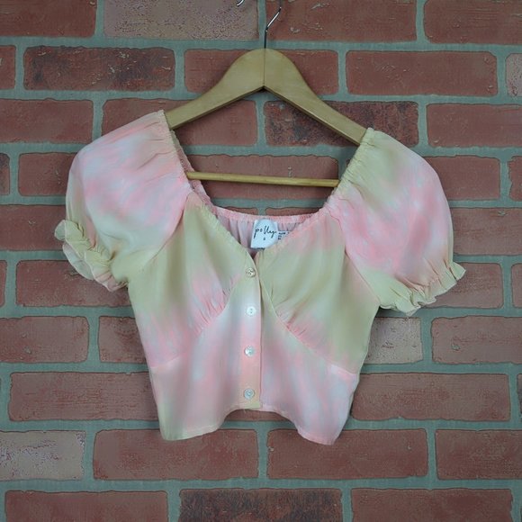 Princess Polly | Tops | Princess Polly Puff Sleeve Crop Top | Poshmark